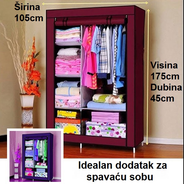 platneni ORMAR ZA GARDEROBU - SREDNJI - Alexonlineshop