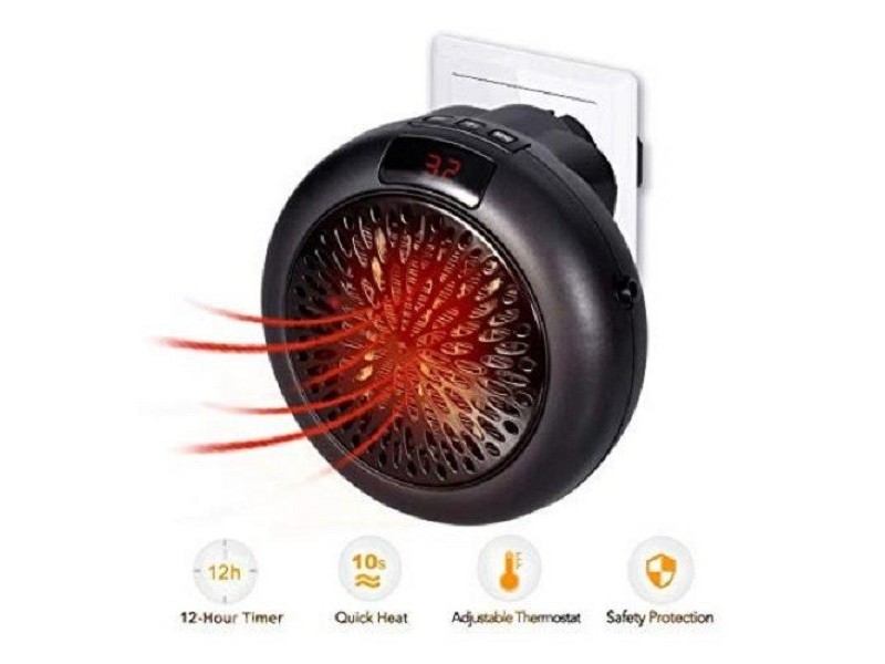 Prenosiva mini grejalica 900w zidna + daljinski + LED displej + tajmer ...